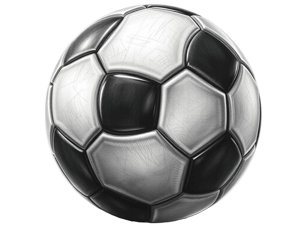 Hyper-Realistic Pencil Drawing of a Soccer Ball - AI Art