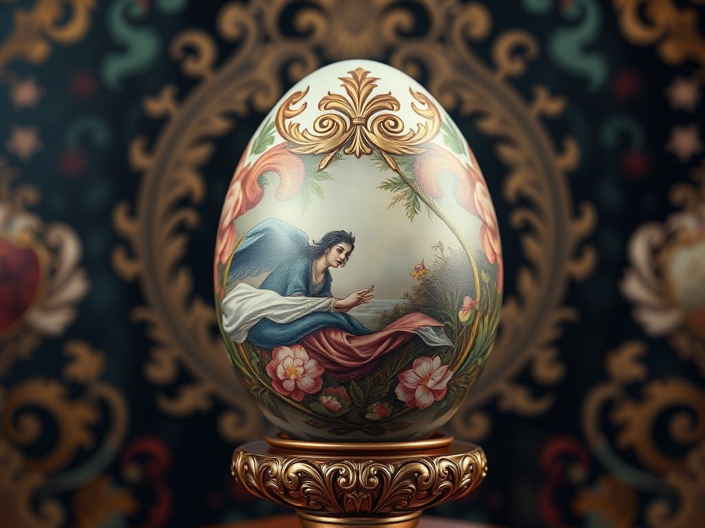 "Easter Egg" - Easter Egg Masterpiece in Baroque Art Deco St...