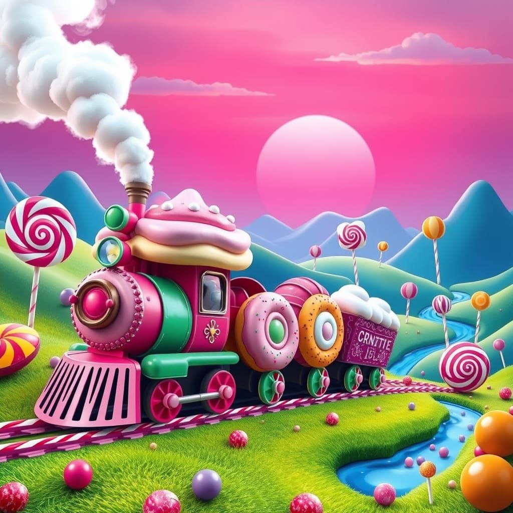 The Candyland Express - Whimsical Candy Train Chugs Through ...