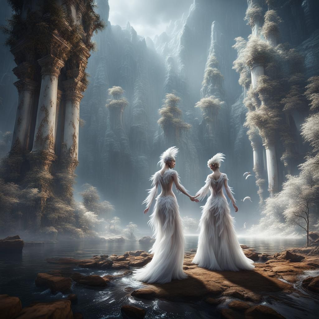 White Spectres - AI Generated Artwork - NightCafe Creator