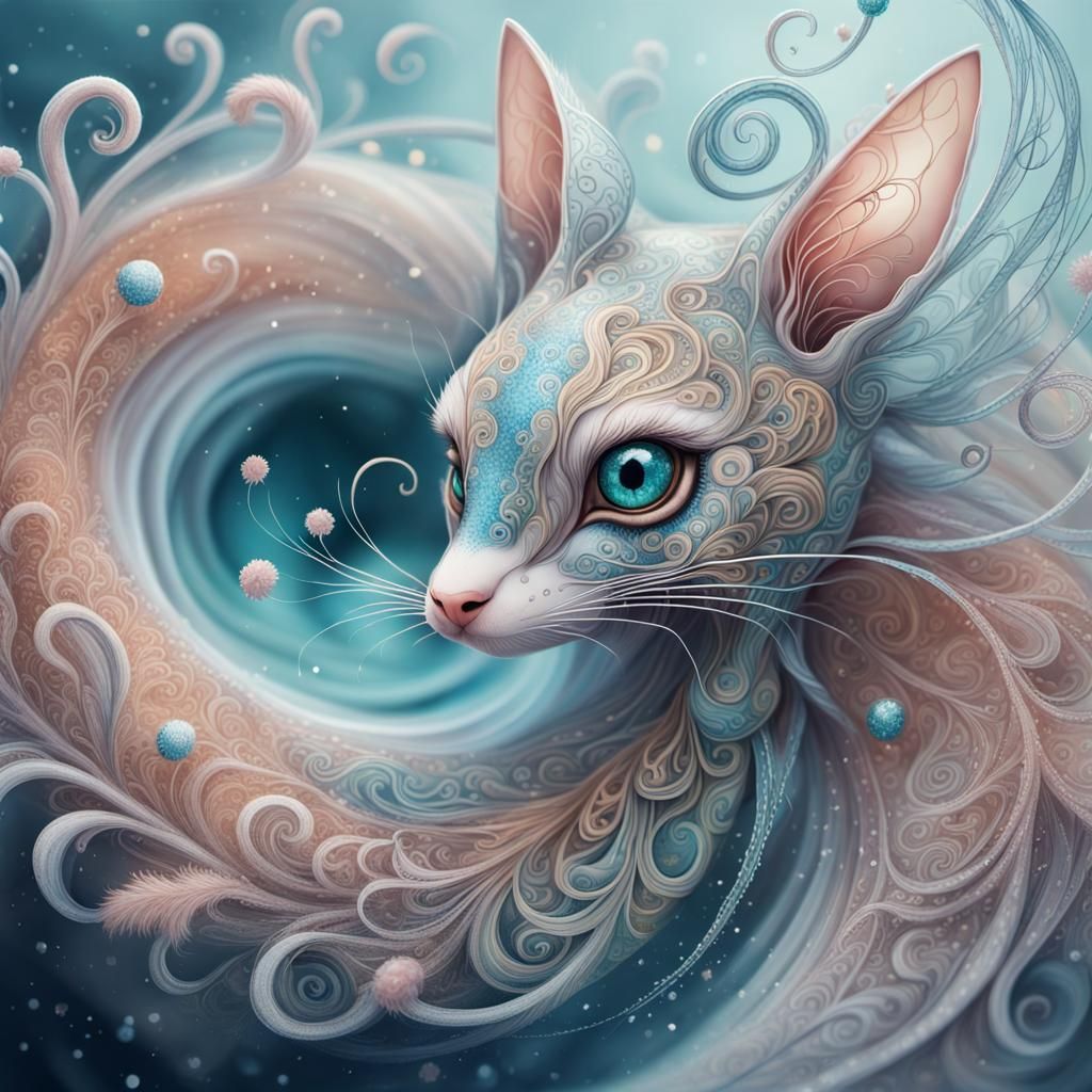 animal Shimmering swirling glitter - AI Generated Artwork - NightCafe ...