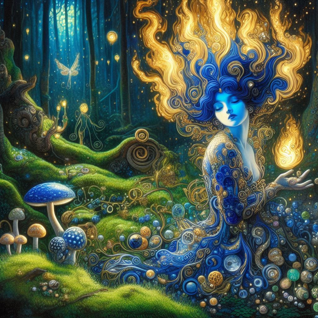 Blue Sprite - AI Generated Artwork - NightCafe Creator