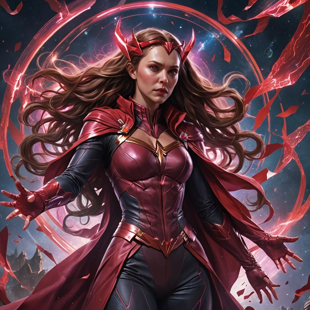 scarlet witch marvel superhero cosmic space, high resolution, concept ...