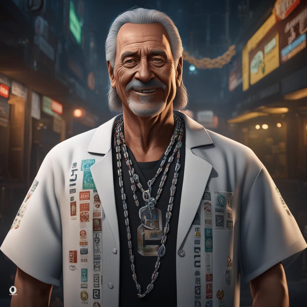 Hyperrealistic portrait of middle age latin drug dealer wearing ...