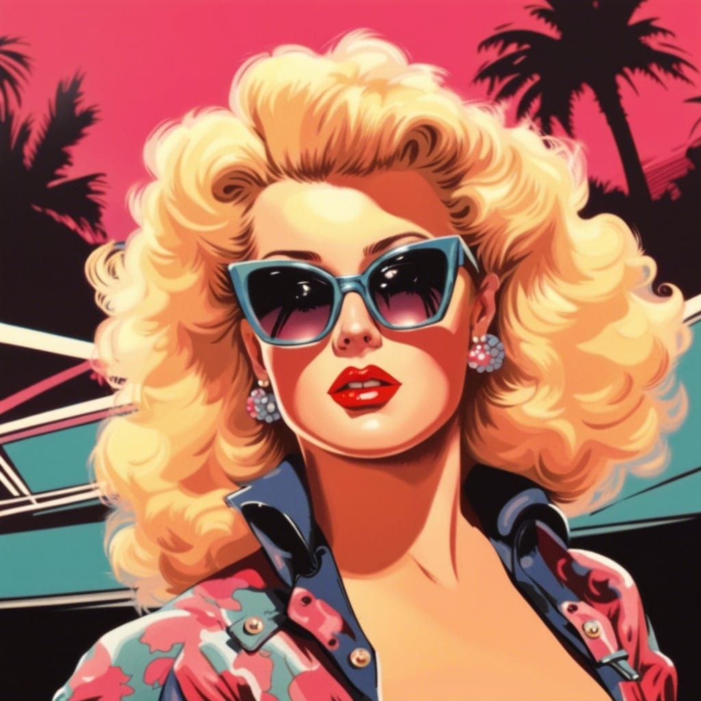 80s blonde bombshell - AI Generated Artwork - NightCafe Creator