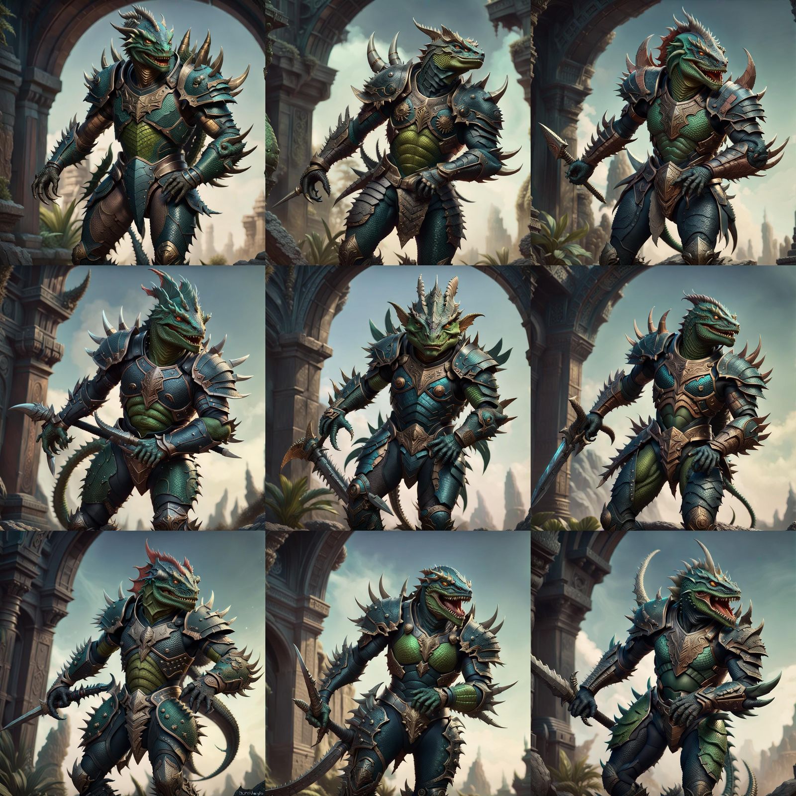 evil lizardman warrior - AI Generated Artwork - NightCafe Creator