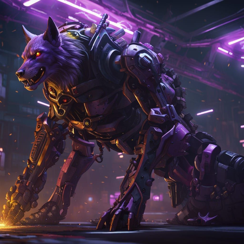 wolf machine - AI Generated Artwork - NightCafe Creator