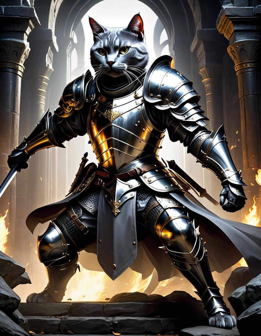 Cat Knight - AI Generated Artwork - NightCafe Creator