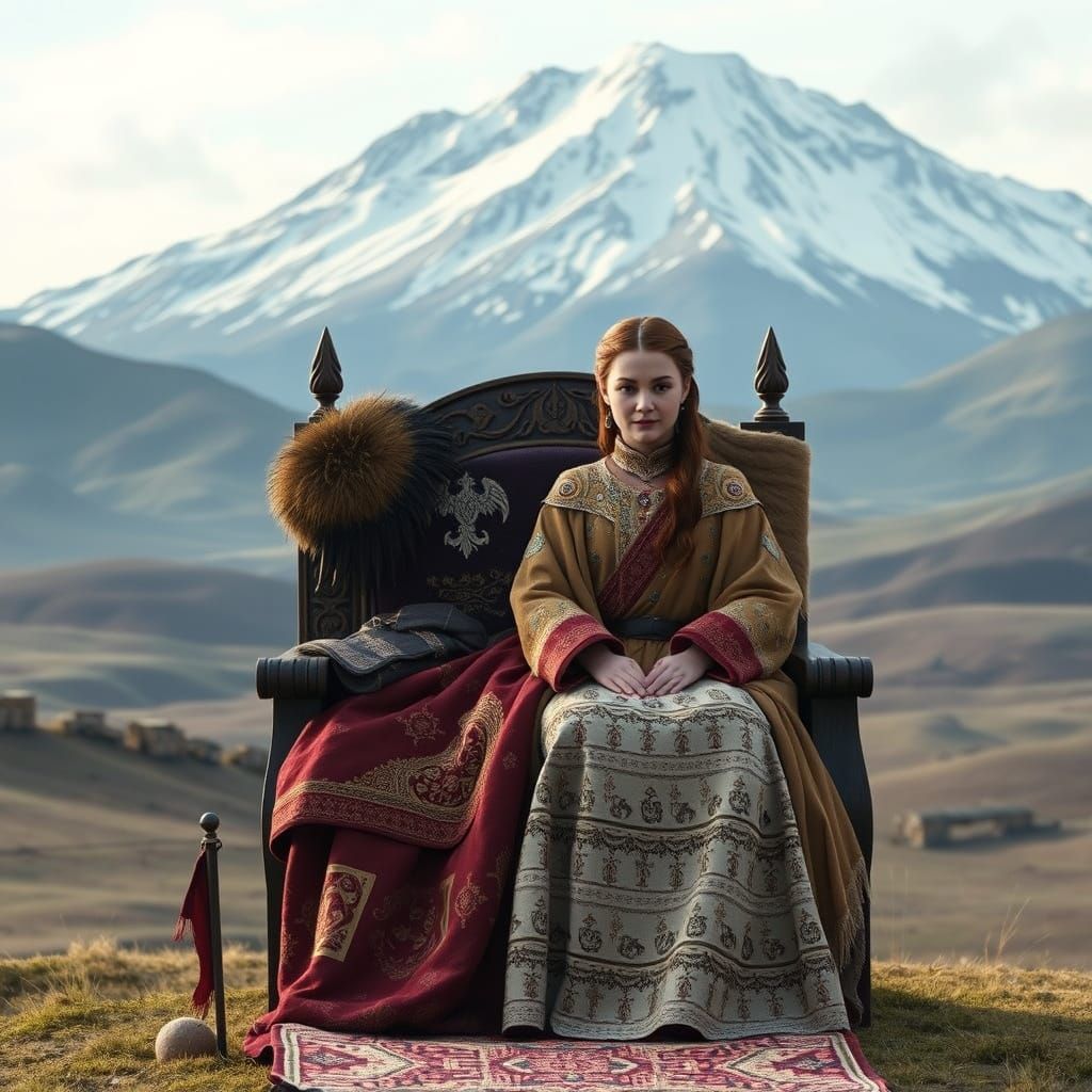 Mongolian Princess Sansa Stark Reigns with Dothrak... - AI Art