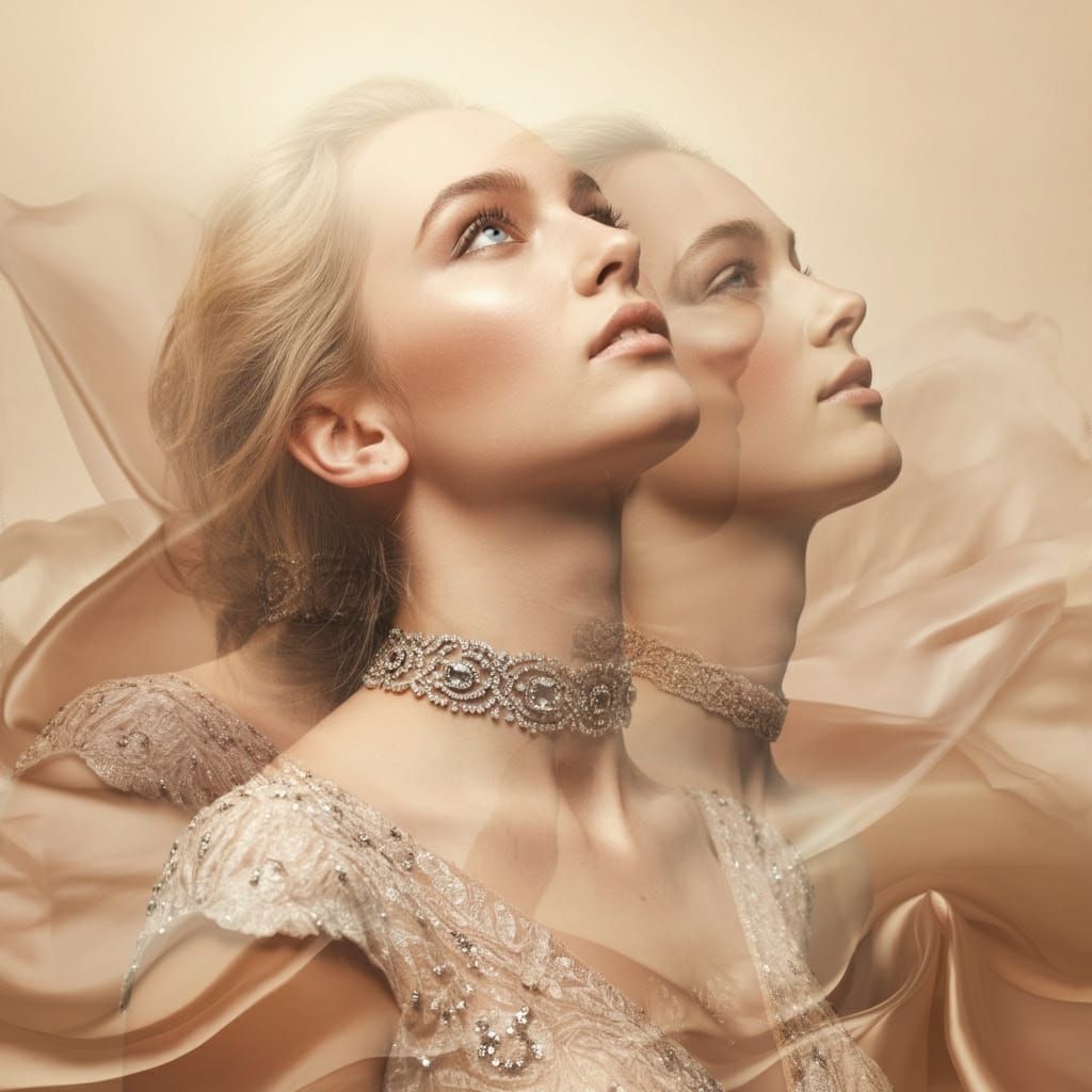 Beautiful thoughts - Luminous Ethereal Woman in Haute Coutur...