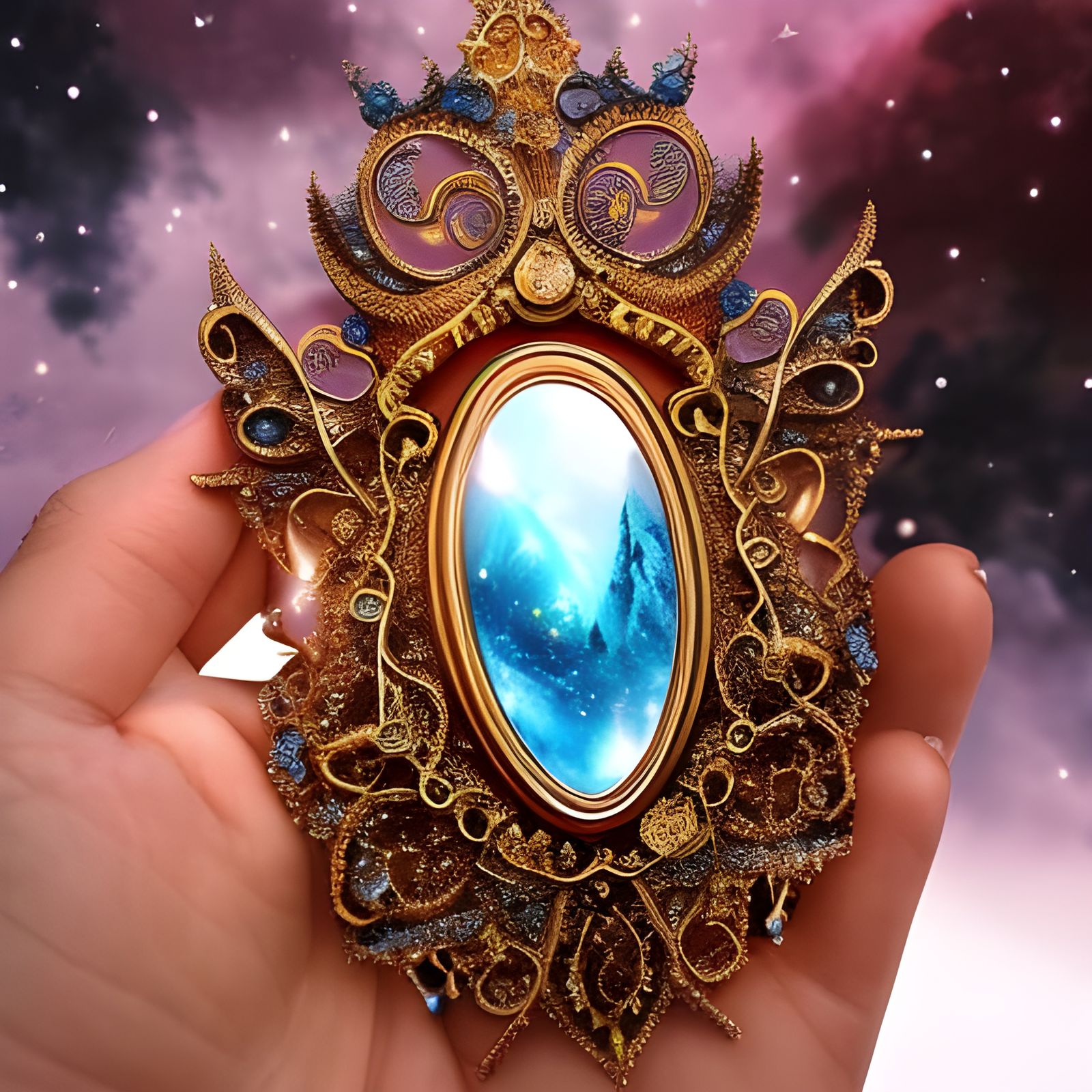 magic talisman necklace- Daily challenge #104 - NightCafe Creator