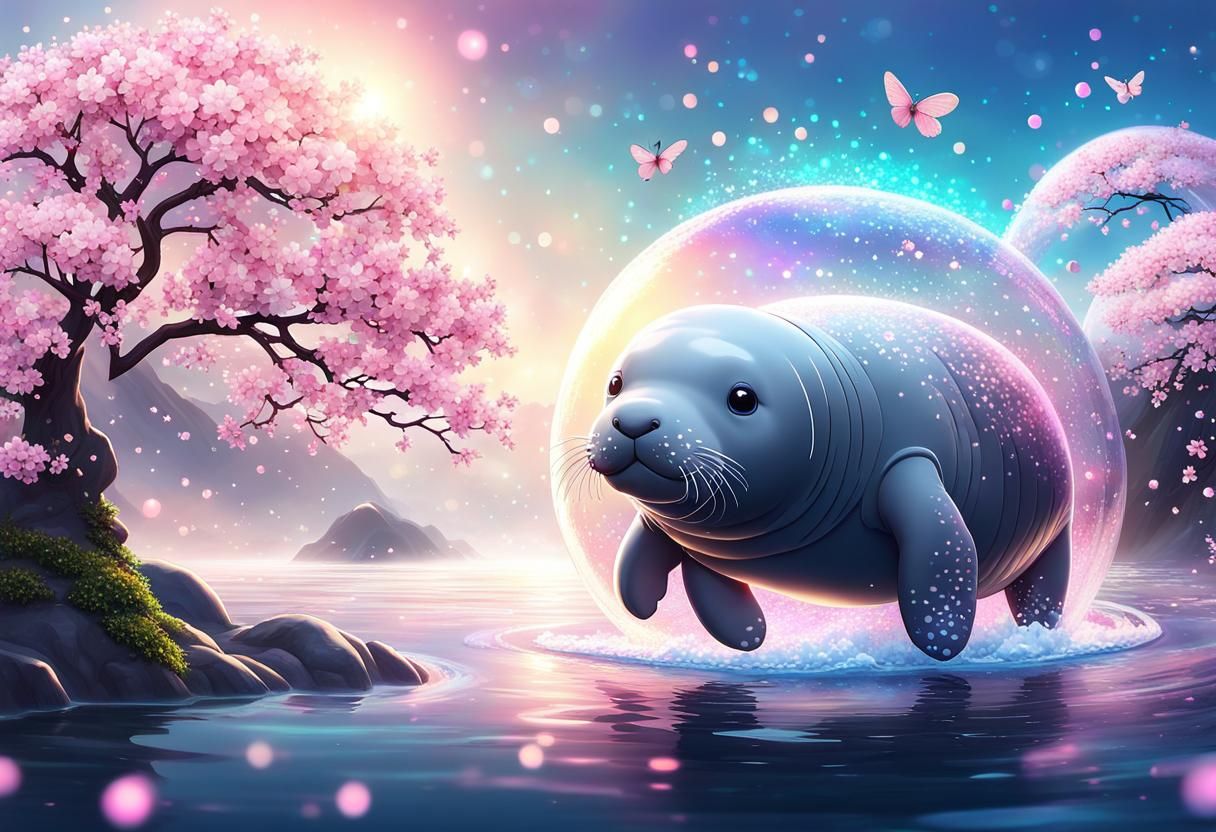 Chibi Manatee - AI Generated Artwork - NightCafe Creator
