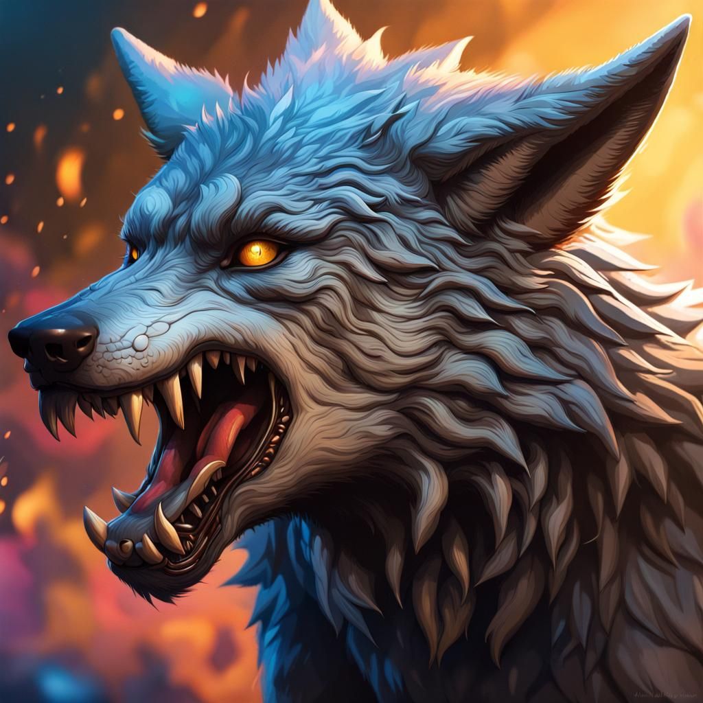 Fenrir the wolf - AI Generated Artwork - NightCafe Creator