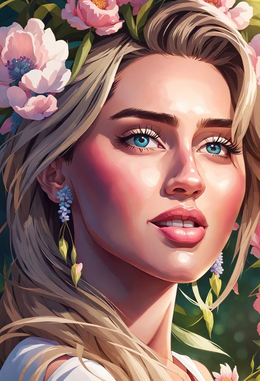 Miley Cyrus - Flowers - AI Generated Artwork - NightCafe Creator