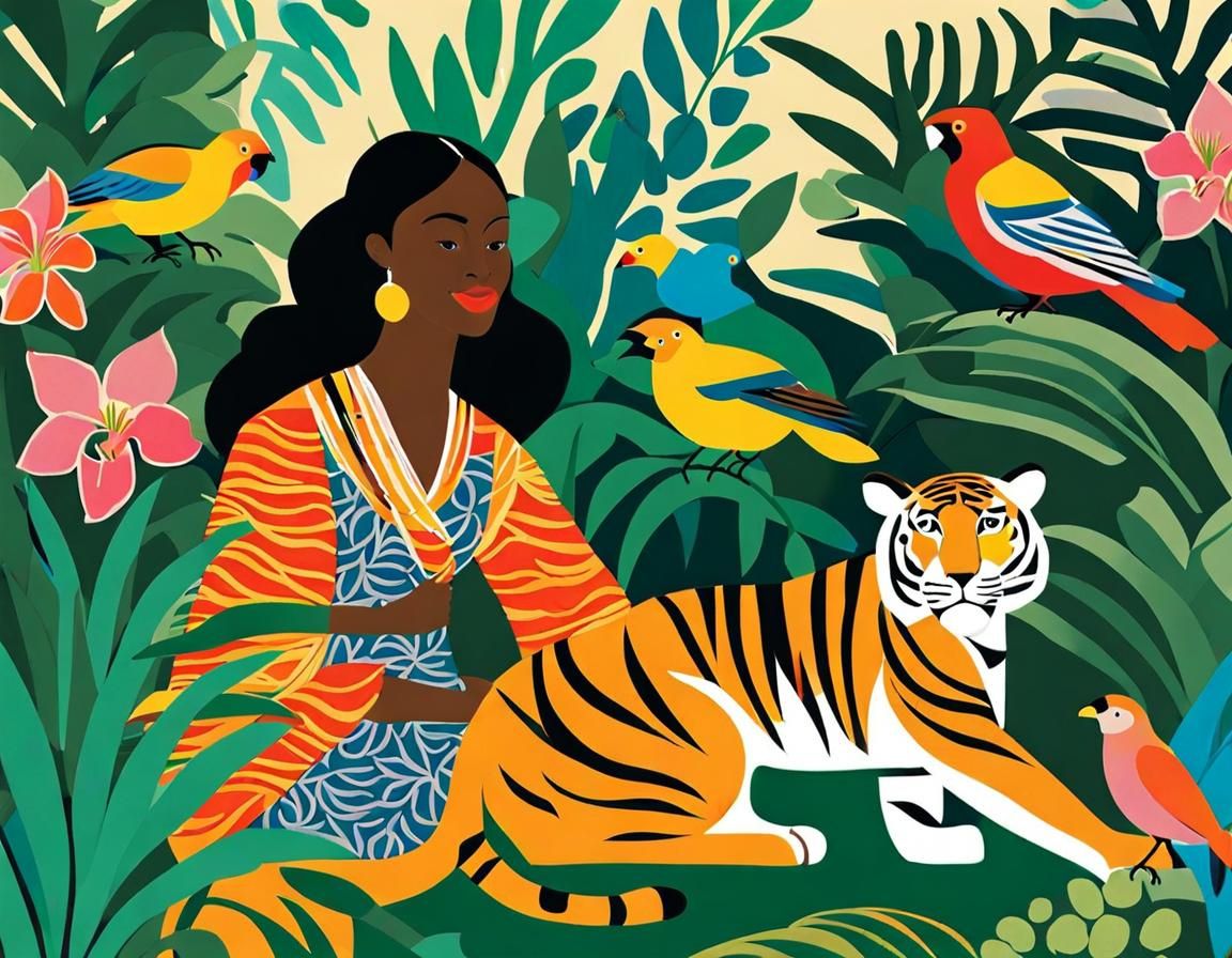 Illustration James Newland , Henri Matisse style a all body beautiful ...