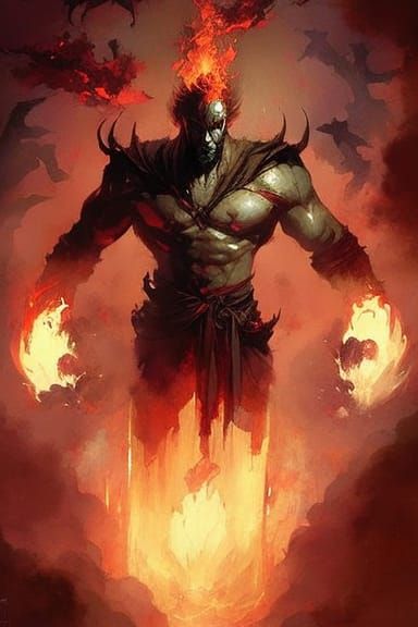 Fire Djinn - AI Generated Artwork - NightCafe Creator