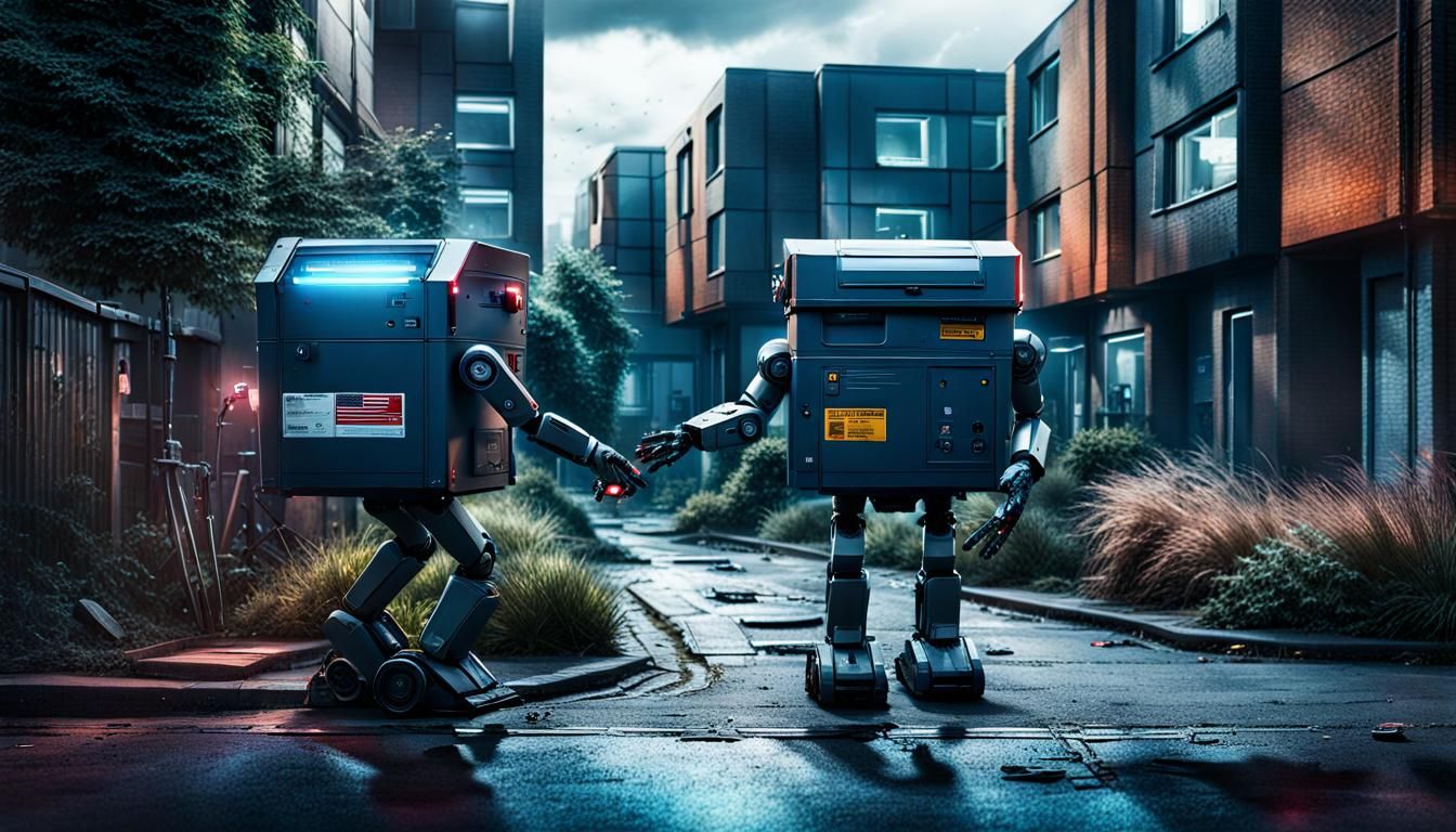 Parcel Delivery Robots - AI Generated Artwork - NightCafe Creator