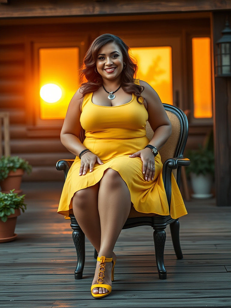 In her yellow dress - Velma Doo in Sultry Yellow Attire as a...