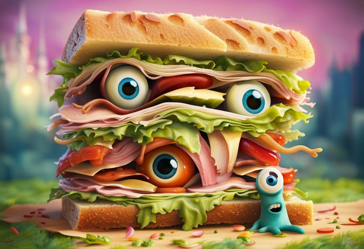 Crazy sandwich - AI Generated Artwork - NightCafe Creator