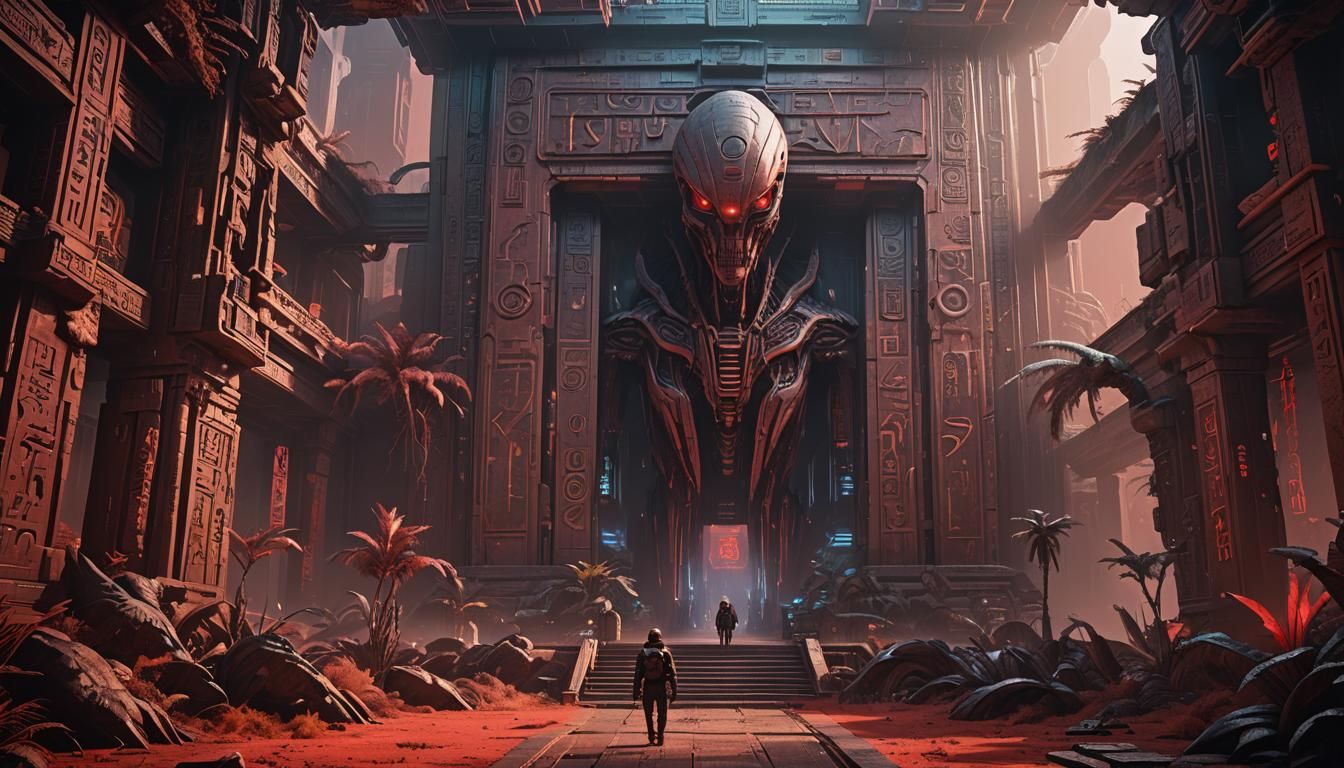 Alien Temple - AI Generated Artwork - NightCafe Creator