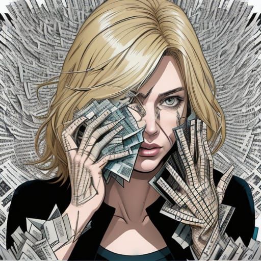 Comic Book Cover: Shredded Identity, Fragmented Fa... - AI Art