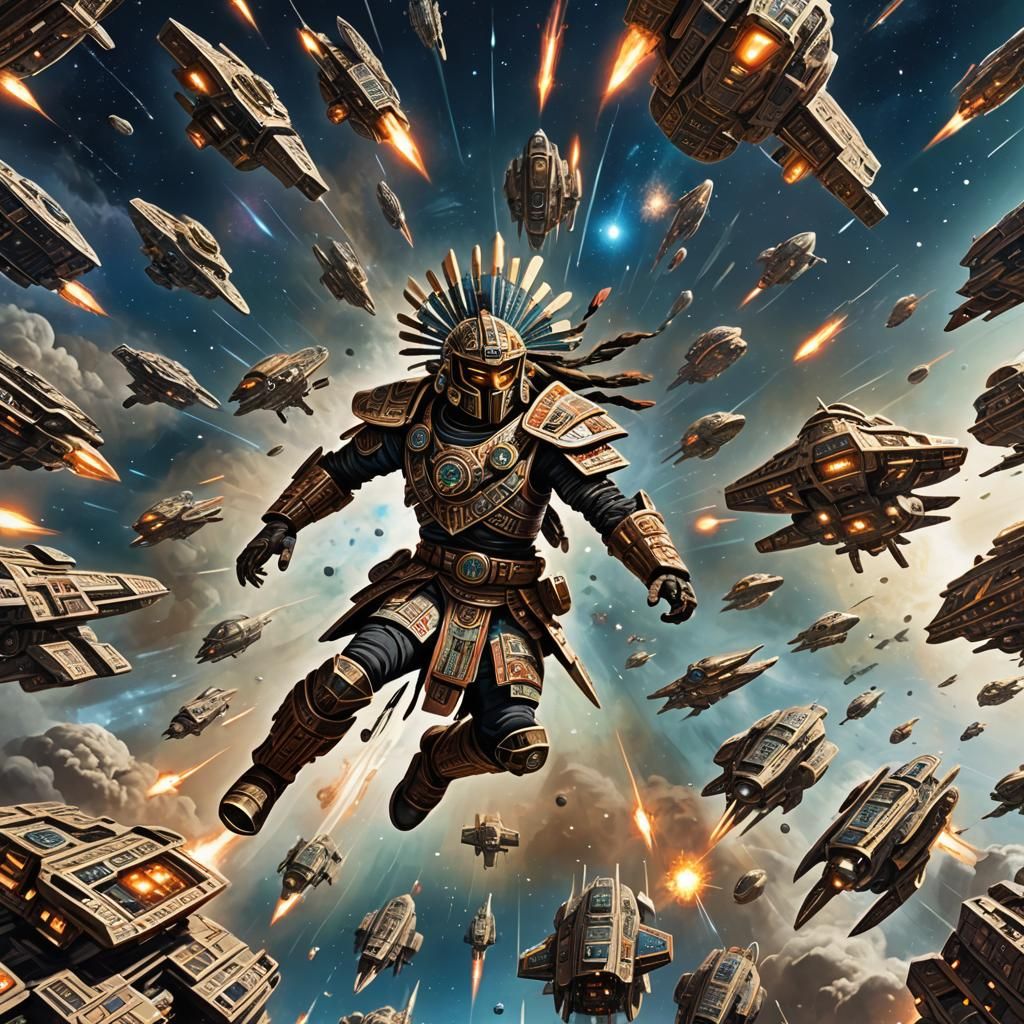 Future Aztec warrior - AI Generated Artwork - NightCafe Creator