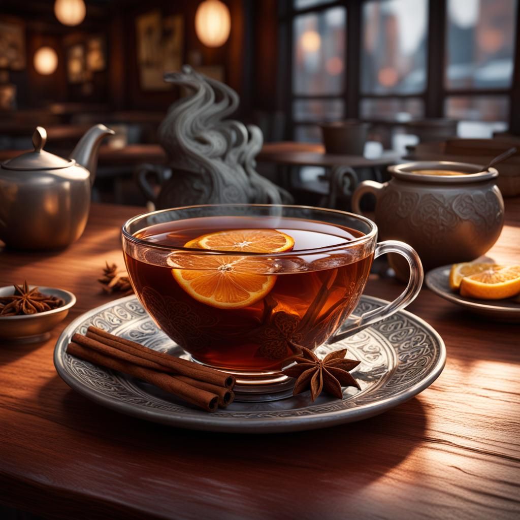 Hot Cinnamon Spice Tea for National Hot Tea Day - AI Generated Artwork ...