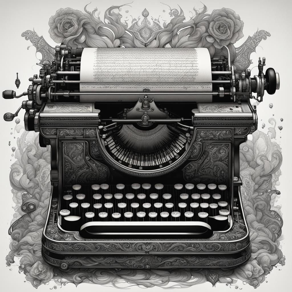 Classic Typewriter - AI Generated Artwork - NightCafe Creator