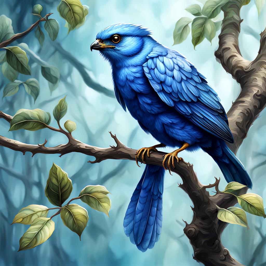 a blue bird - AI Generated Artwork - NightCafe Creator