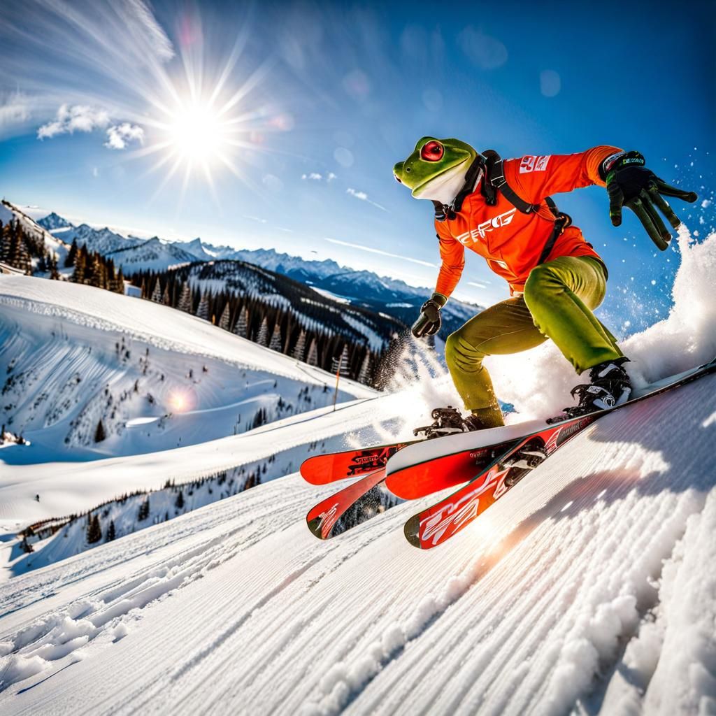 Snow Frog - AI Generated Artwork - NightCafe Creator