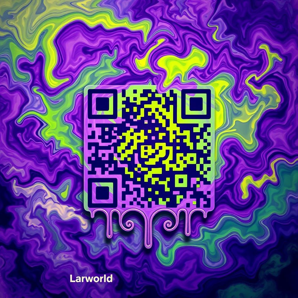 Apocalyptic QR Code Melts in Swirling Colors of Do... - AI Art