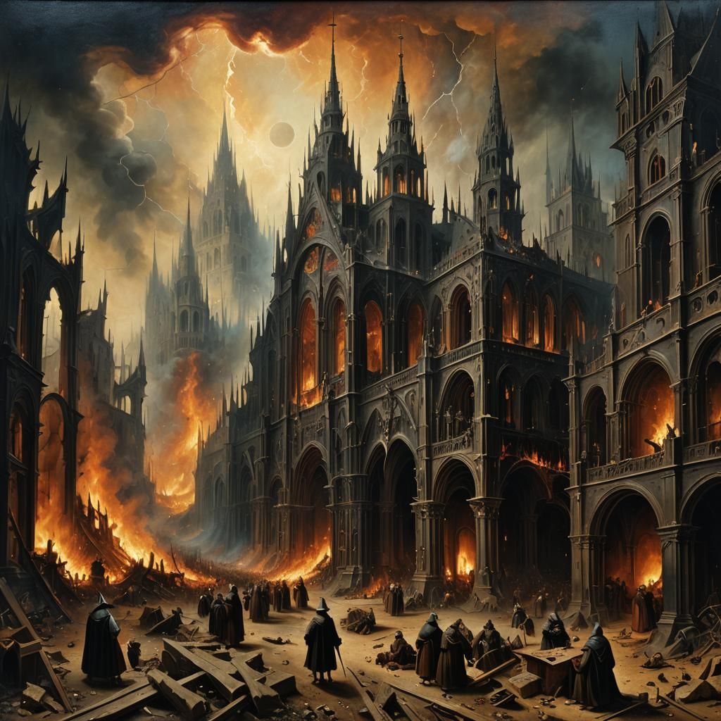 Postcard from hell - AI Generated Artwork - NightCafe Creator