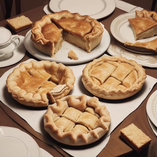 An arrangement of pies - AI Generated Artwork - NightCafe Creator