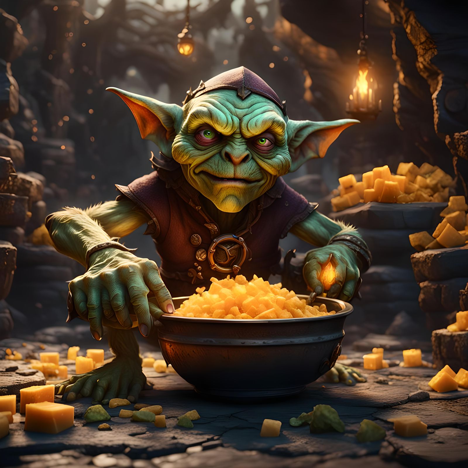 Cheddar Goblin - AI Generated Artwork - NightCafe Creator
