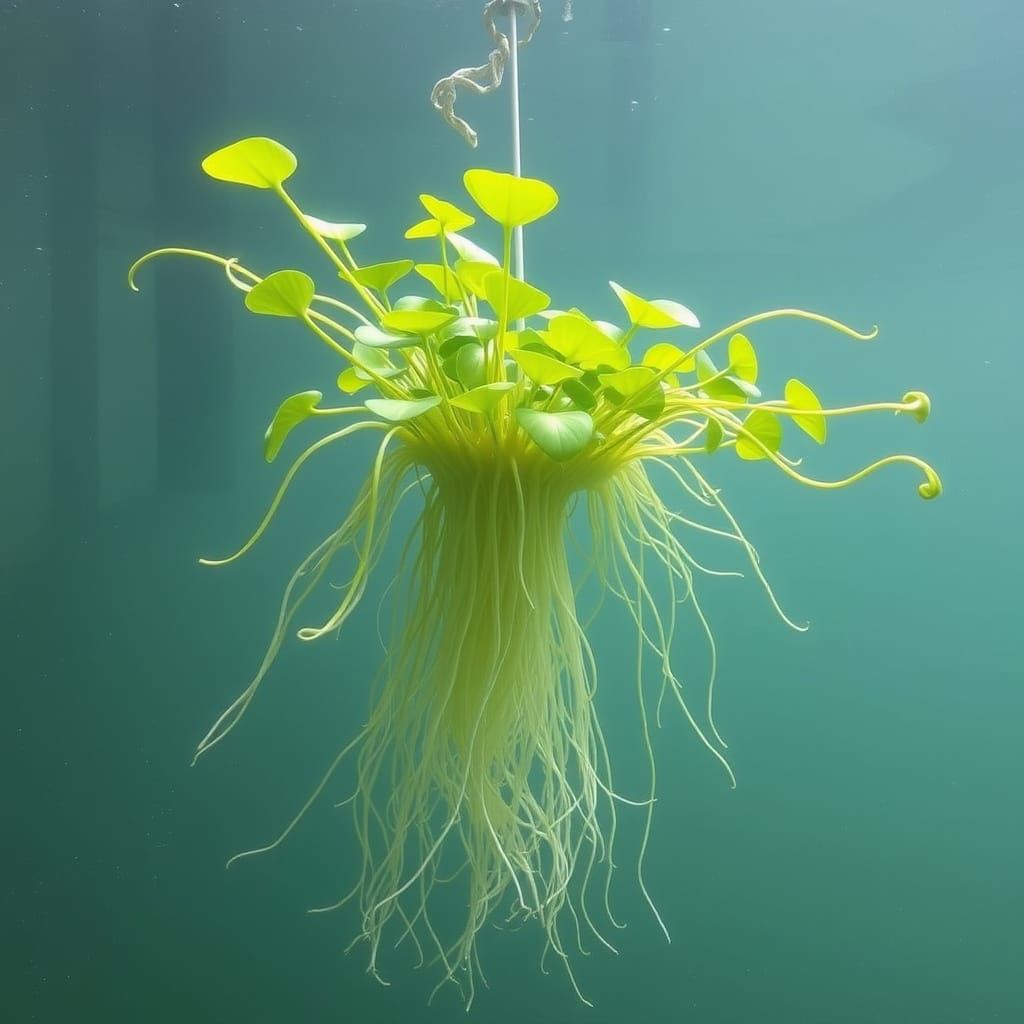 Drifting Plant Forms in a Dreamlike Landscape - AI Art