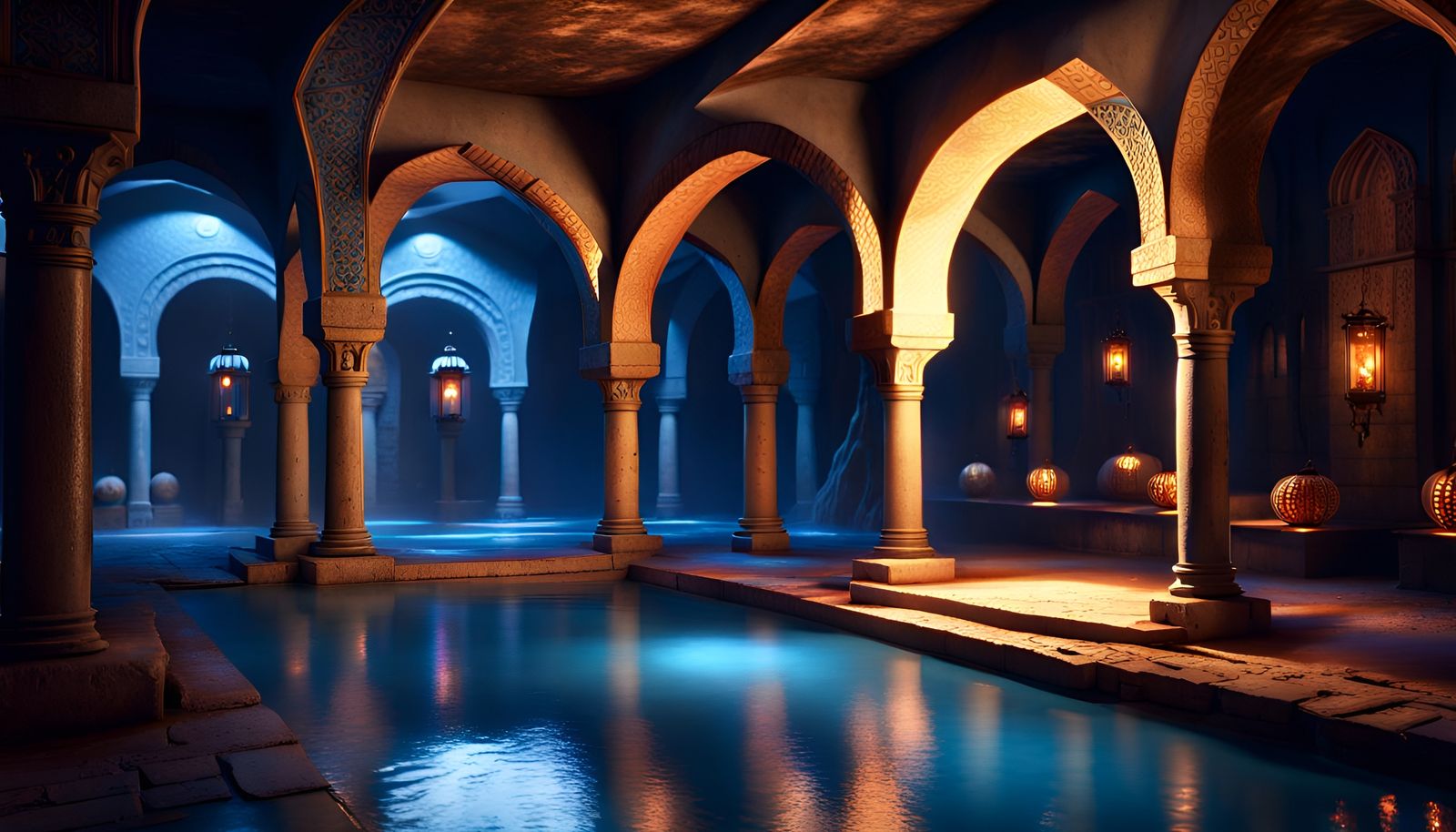 Arabic baths - AI Generated Artwork - NightCafe Creator