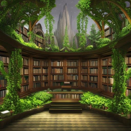 Forest library - AI Generated Artwork - NightCafe Creator