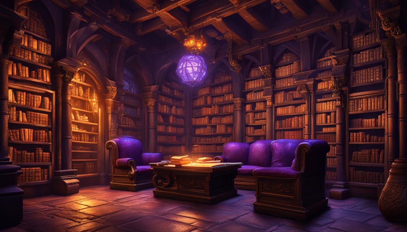 Dark Fantasy Reading Room - AI Generated Artwork - NightCafe Creator