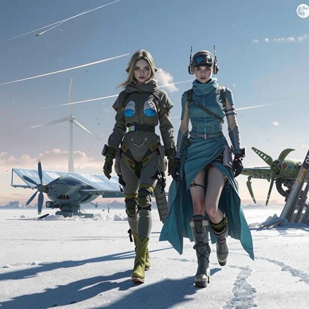 Cyberpunk cold future landscape - Cyberpunk Women Stride thr...