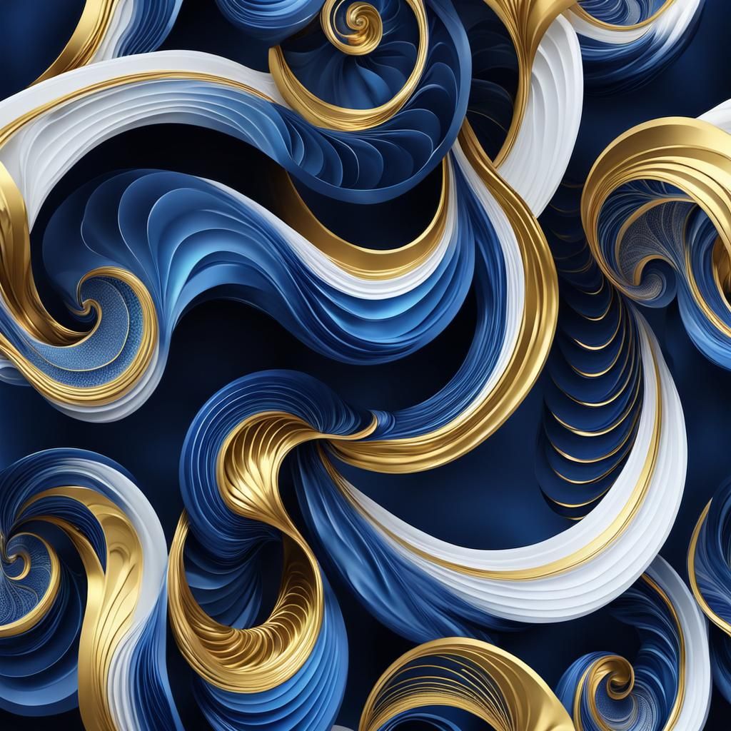 Playing with waves, 3D helix - AI Generated Artwork - NightCafe Creator