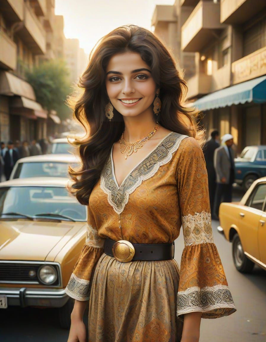 Iranian Woman in 1975 in Tehran, Iran