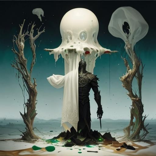 The ghost image resulting from the epic splatter art, alcohol ink ...