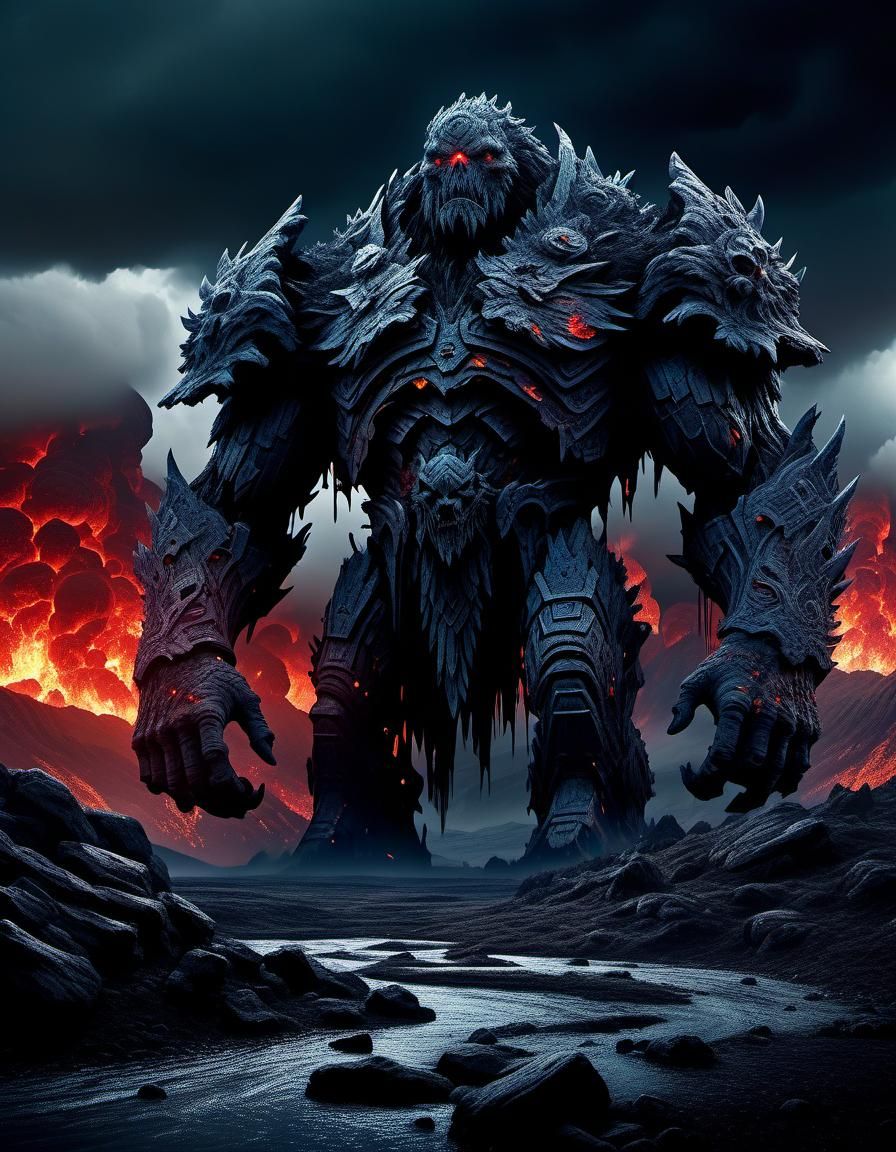 Volcano Titan - AI Generated Artwork - NightCafe Creator