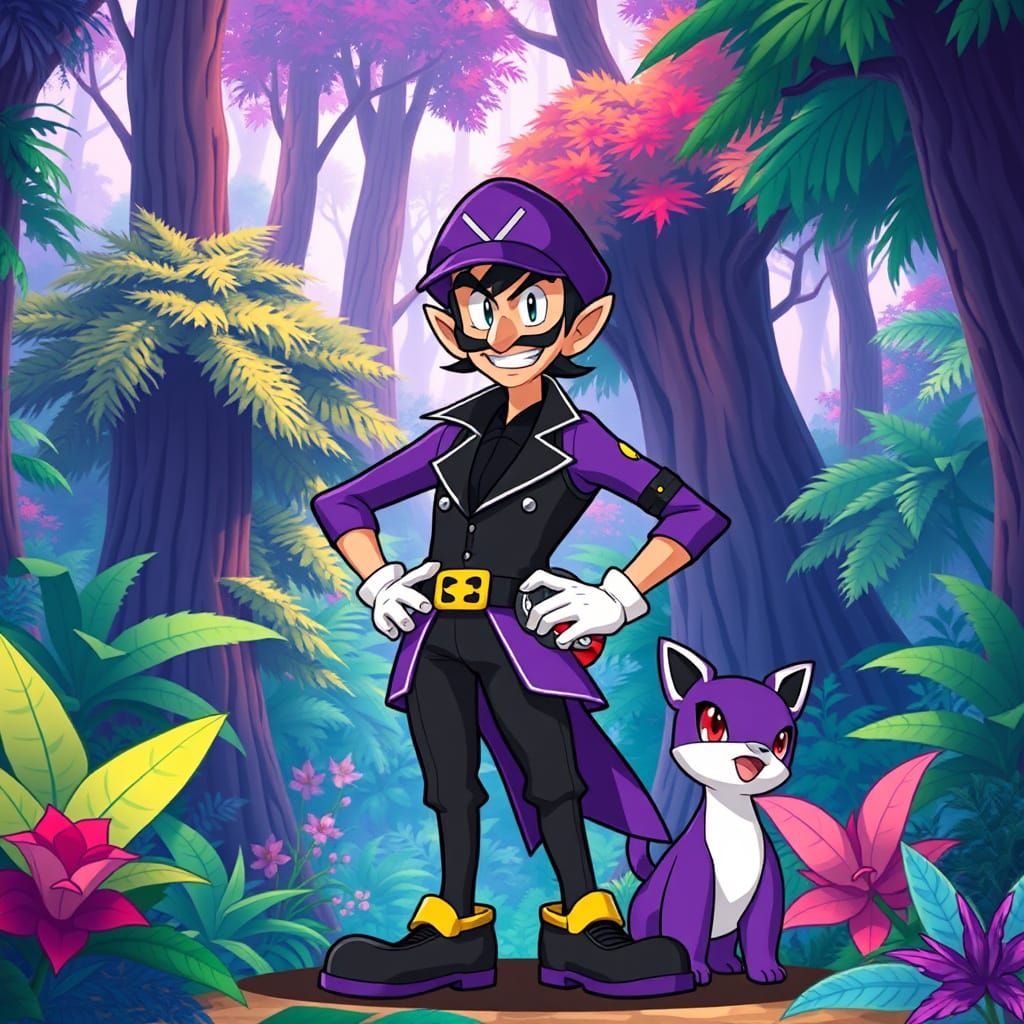 Super Mario Pokemon Trainers - Waluigi