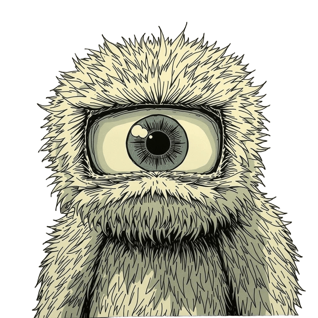 Cute and Furry Creature with a Cube Head in Whimsi... - AI Art