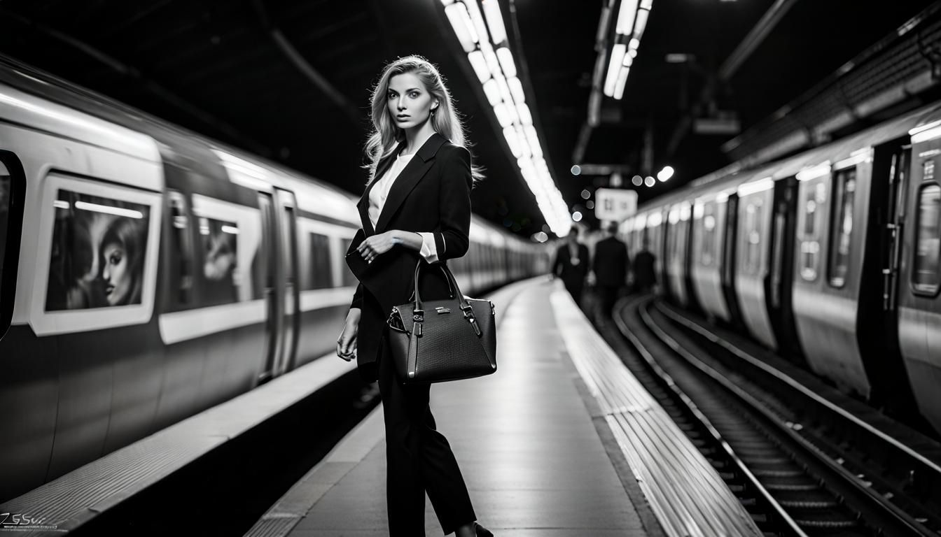 Sub Station B&W Portrait - AI Generated Artwork - NightCafe Creator