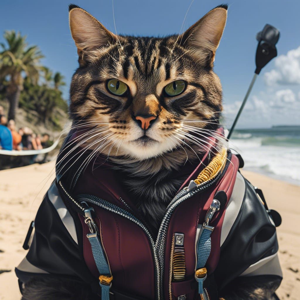 Surf Cat - AI Generated Artwork - NightCafe Creator