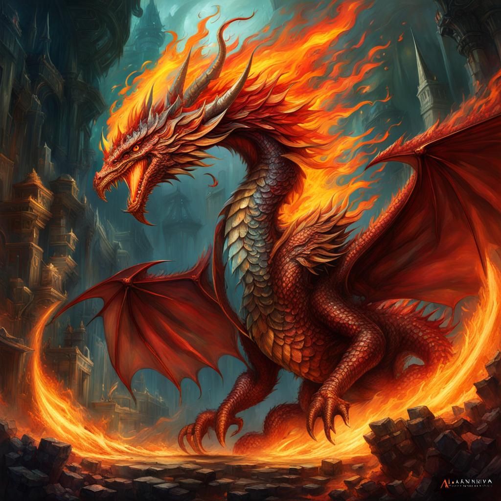 Inside the Dragon's Layer - AI Generated Artwork - NightCafe Creator