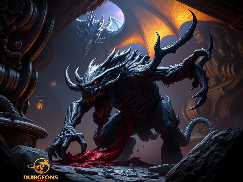 Dungeons and Dragons Mohrg in Dark Fantasy Style - AI Art