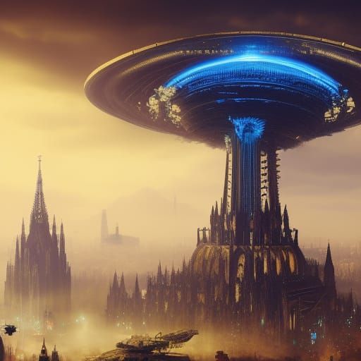 New Alien Cathedral in Cologne City - AI Generated Artwork - NightCafe ...